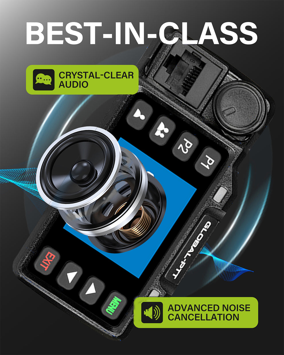 Global-PTT 2-Pack Push-to-Talk Over Cellular (PoC) Mobile Radios Walki